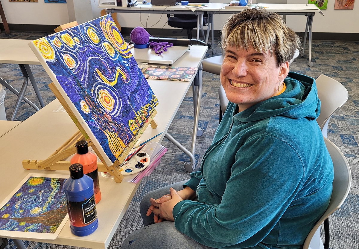 Artist in the ArtAbilities program at PossAbilities - SE MN